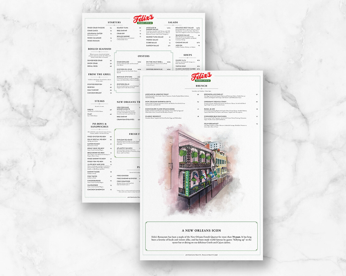 Felix’s Menu Design - Midnight